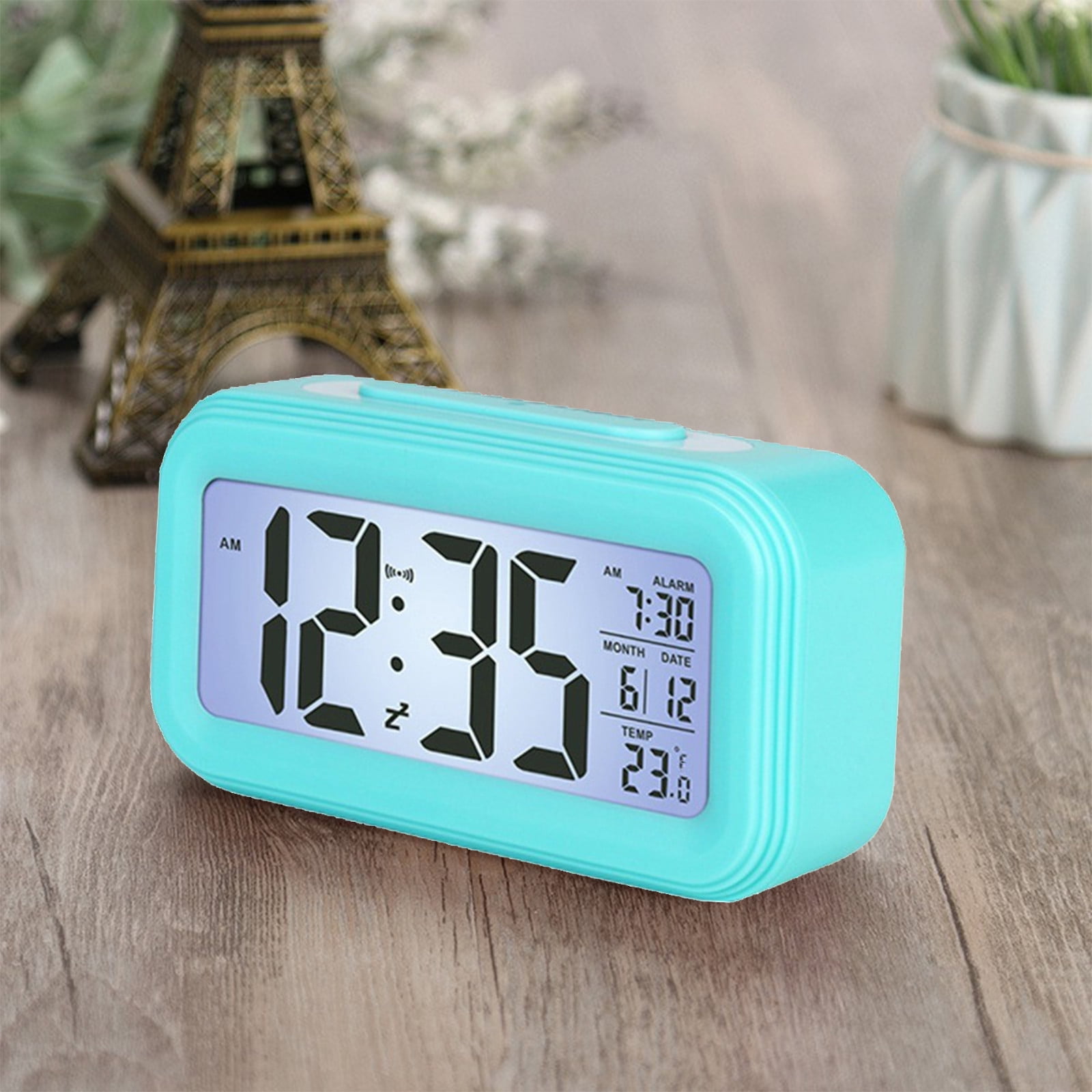 Clearance Digital Alarm Clock With Background Lighting LCD Display Temperature Monitor Snooze ...