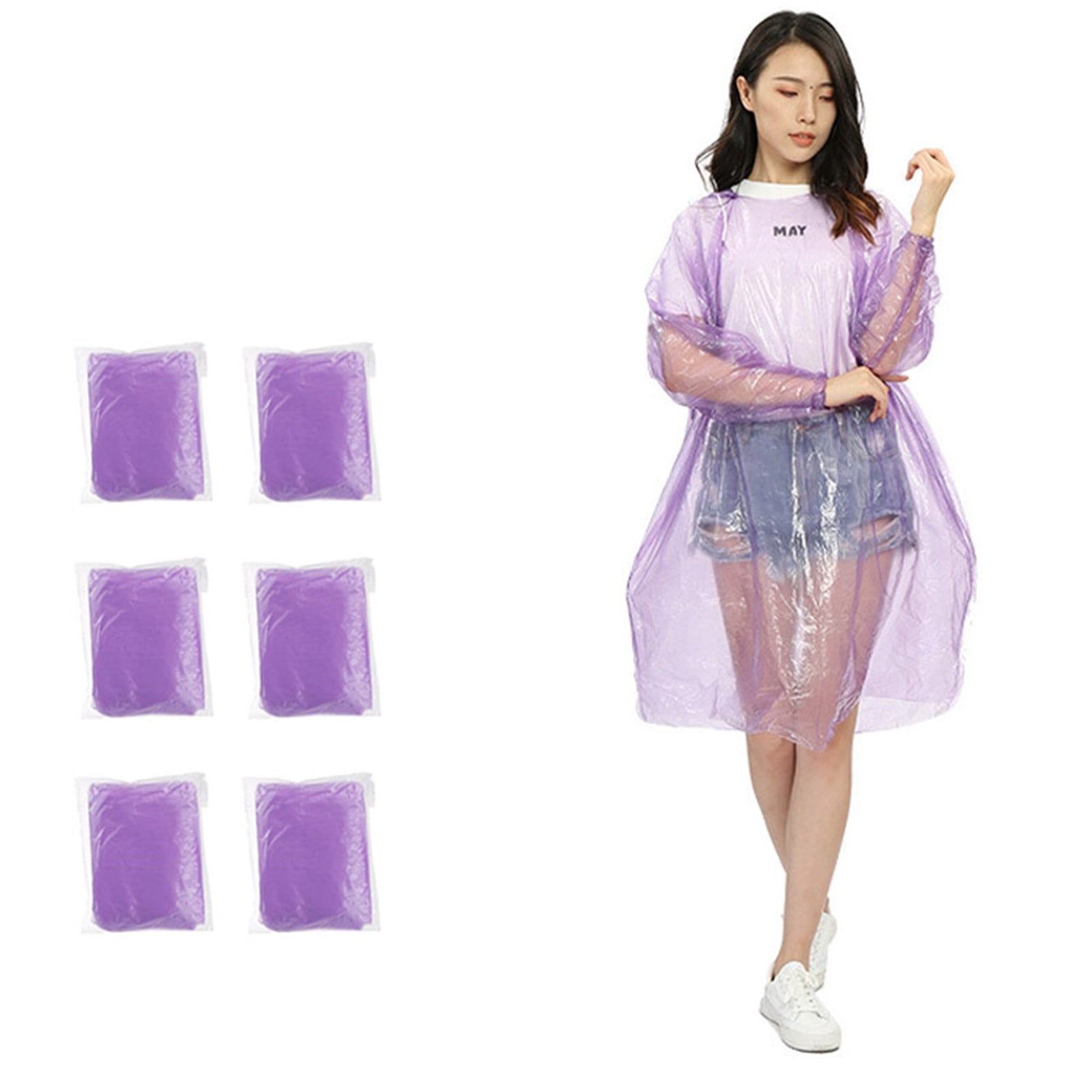 Clearance! Disposable Rain Poncho Set Of 2 Disposable Rain Cape With ...
