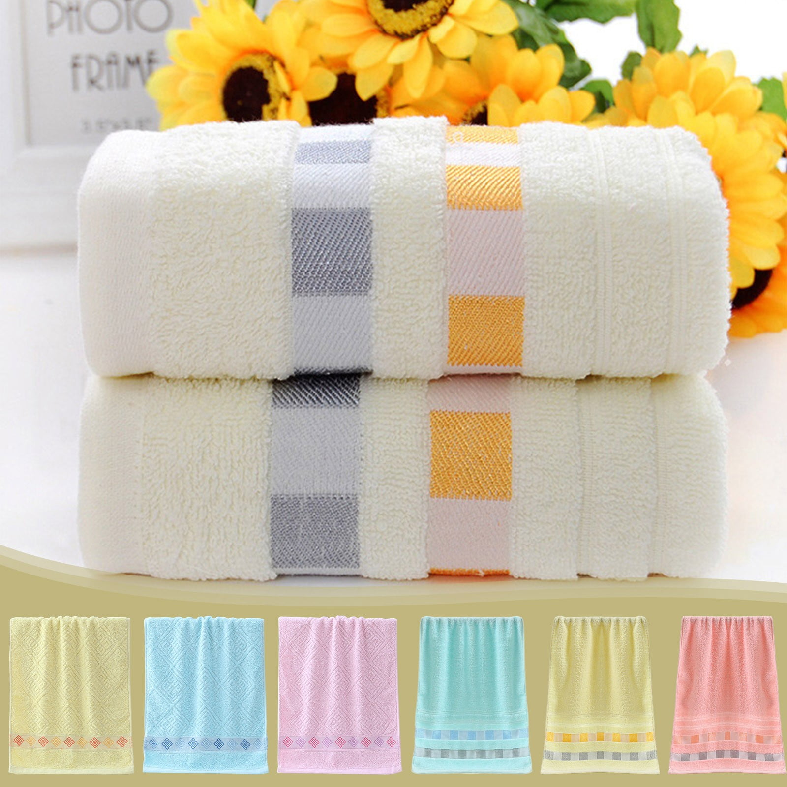 Dmlowu Bath Towels 13x29" Quicker Dry Towels Super Absorbent Hand ...
