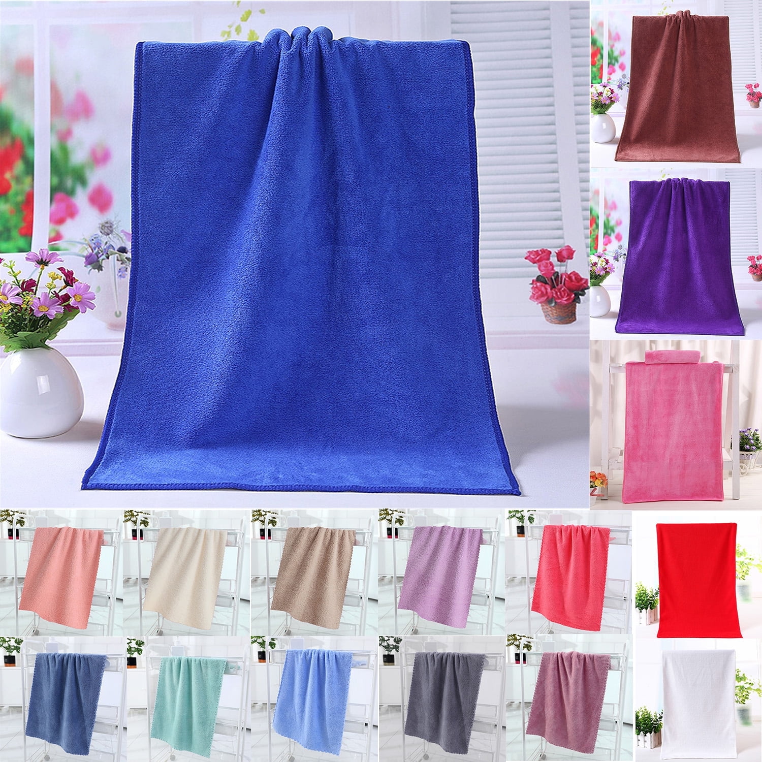 Dmlowu Bath Towels Soft Absorbent Large Bath Towels Quicker Dry Towels ...