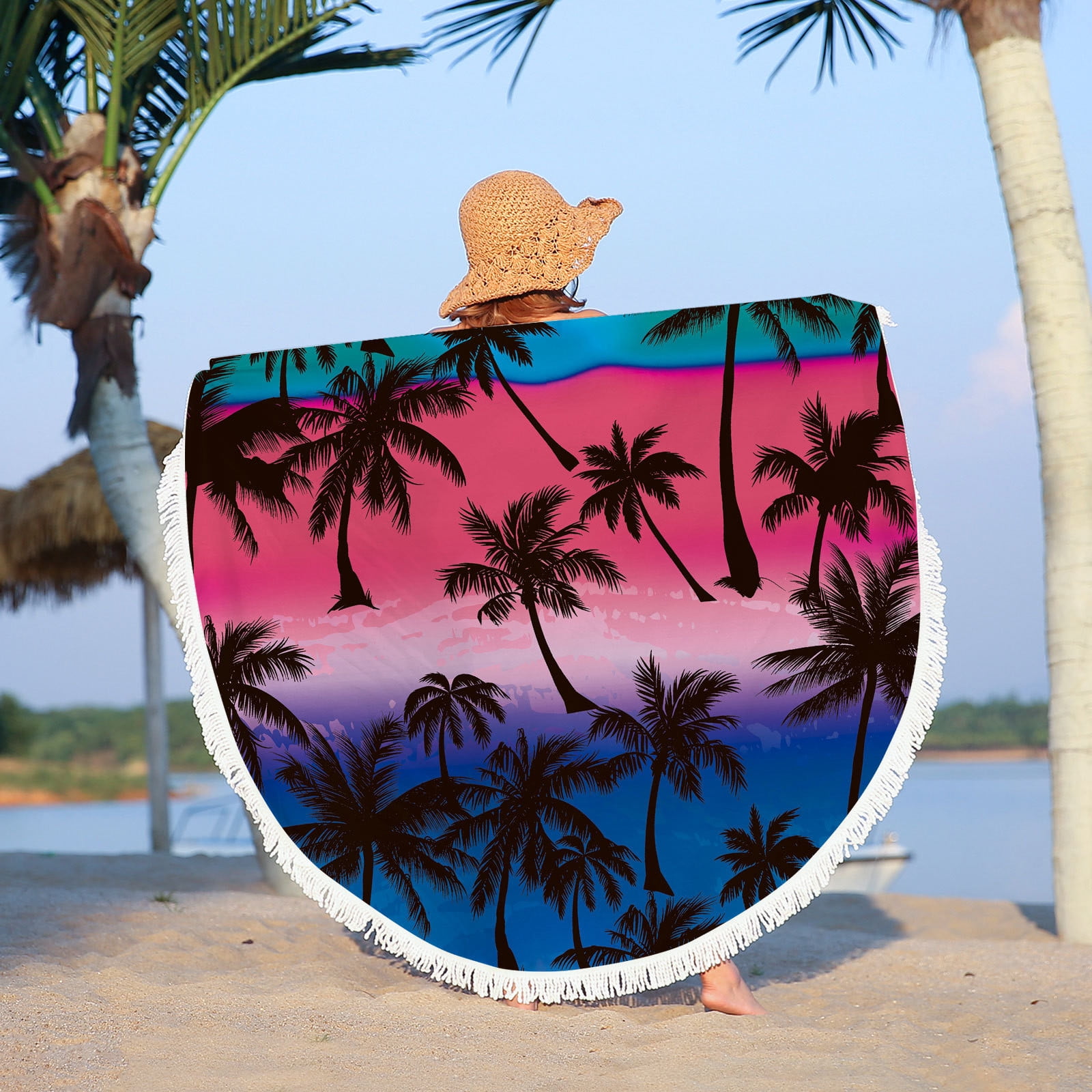 Dmlowu Beach Towel Soft Tough Personalized Beach Towels Sandproof Beach ...