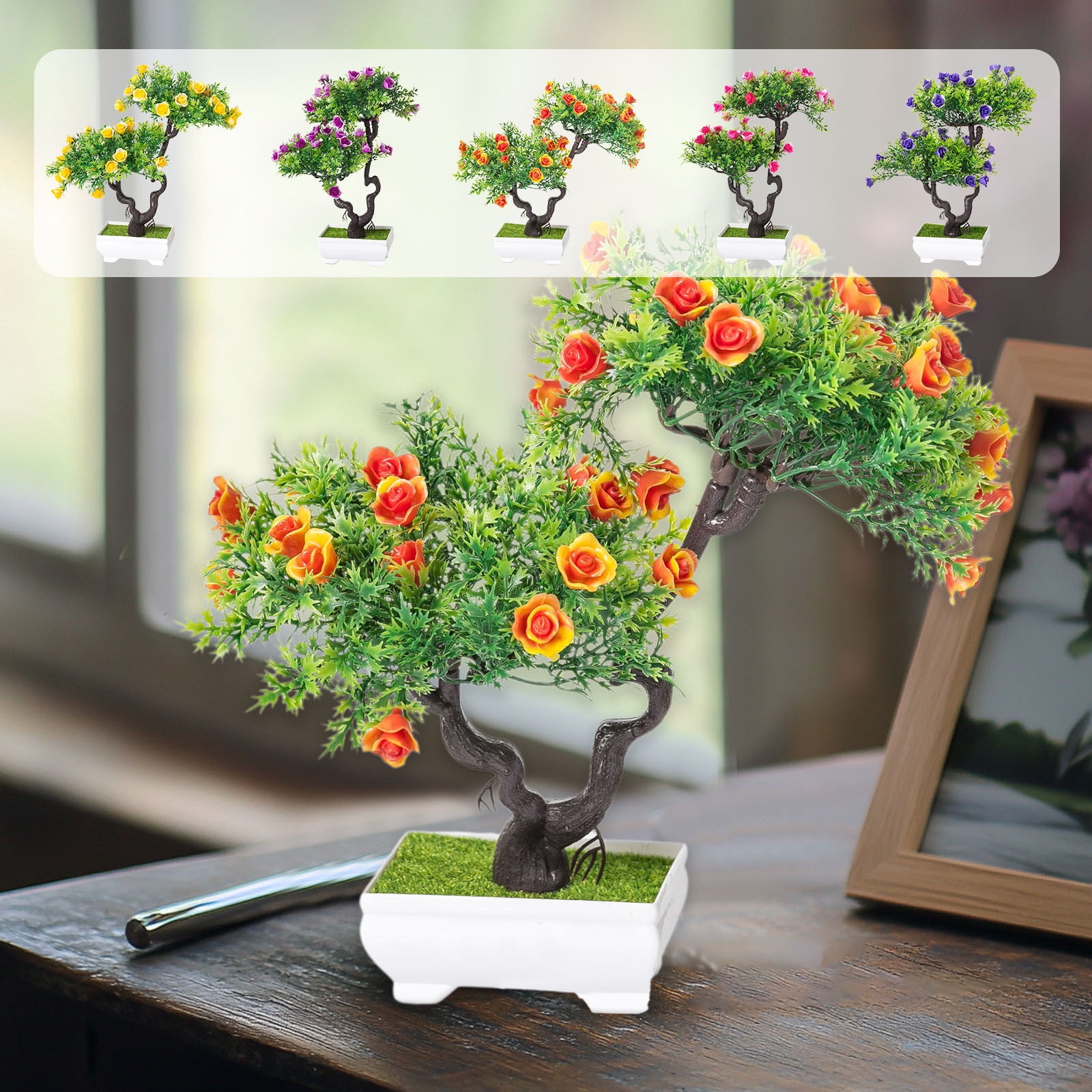 Dmlowu Fake Plants No Fade Artificial Plants Indoor Sturdy Greenery ...