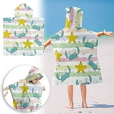 Dmlowu Kids Beach Towels Hooded Soft Beach Towel Quicker Dry Sandproof ...