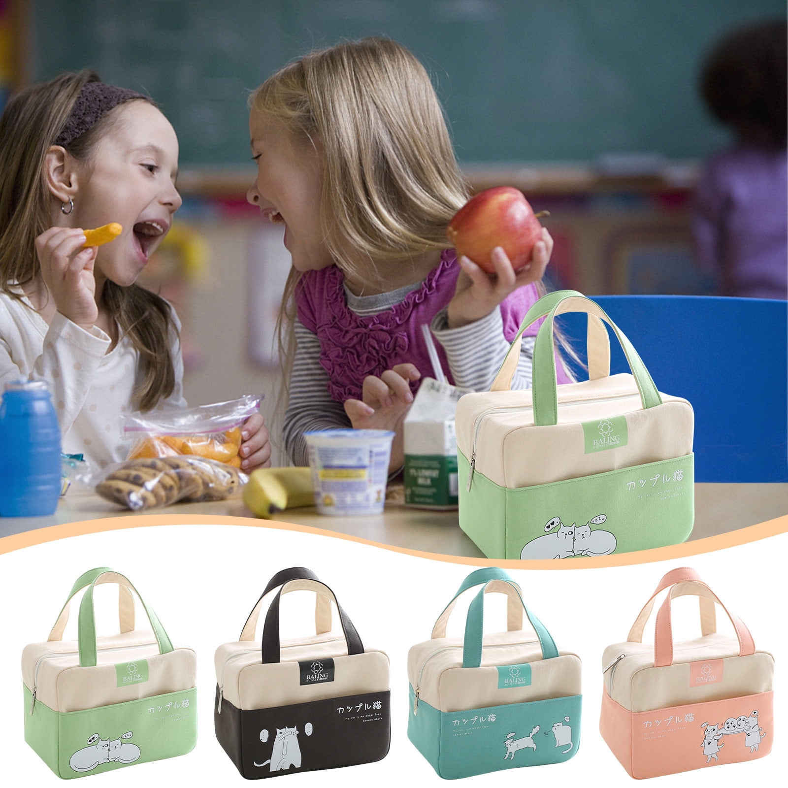 Dmlowu Lunch Bag 7x9" Portable Lunch Box for Women Men Durability ...