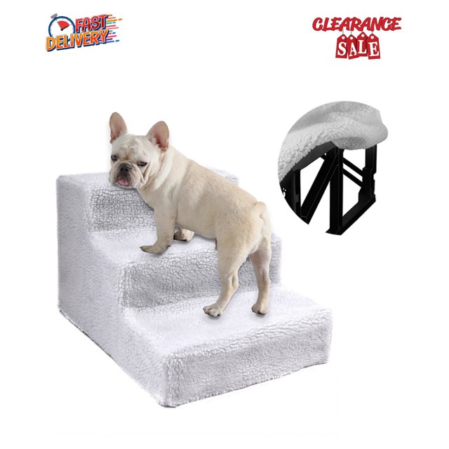 Clearance! Dog Steps,3 Tiers Plastic Doggy Stairs for Small Medium Dogs ...