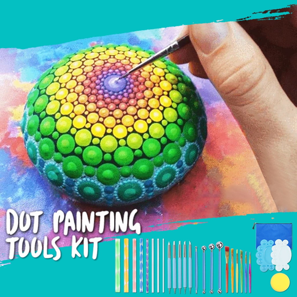 Dotting Pattern Set Stone Stencil Tools Pen Art Drawing 35x Kit ...