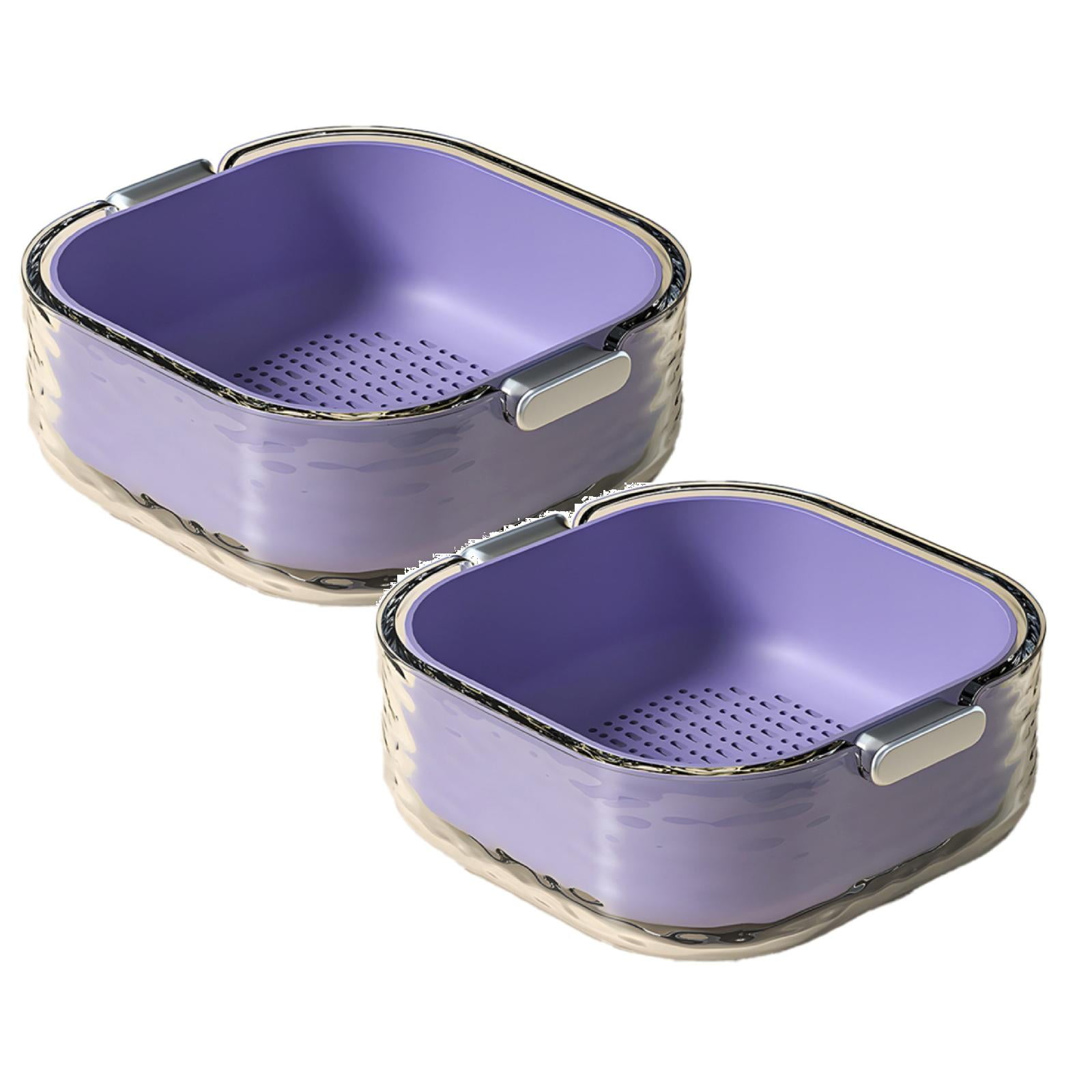 Clearance Drain Rack under $7 Double Layer Drain Basket Vegetable ...
