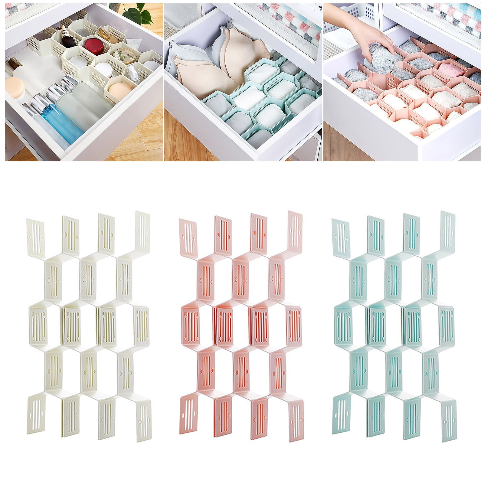 Drawer Dividers Organizer Adjustable Separators Expandable Honeycomb ...