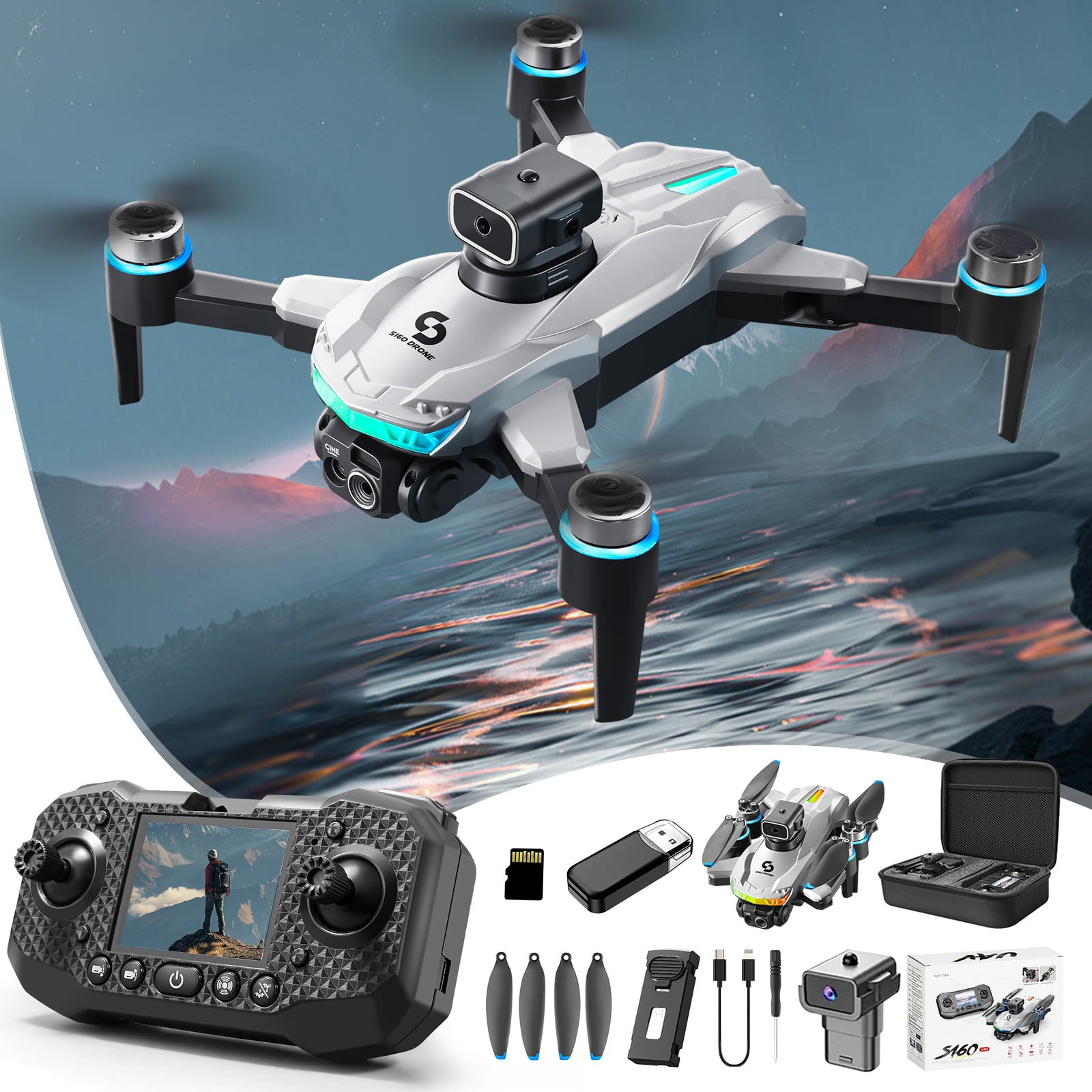 on Clearance Drone with Camera, 2K FPV Drone with Brushless Motor ...