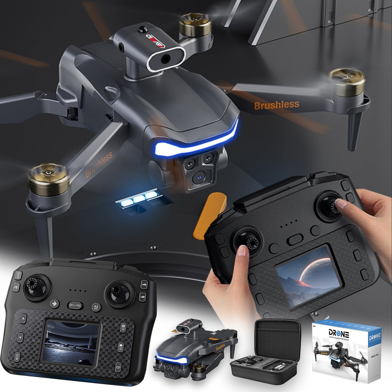on Drone with Camera, 2K FPV Drone with Brushless Motor, Altitude Hold ...