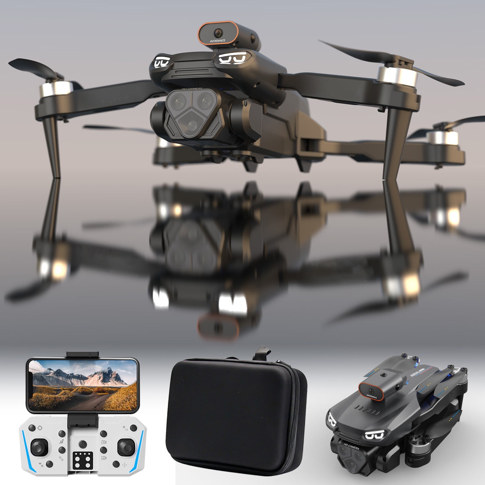 on Clearance Drone with camera, equipped with HD 4K FPV dual cameras ...
