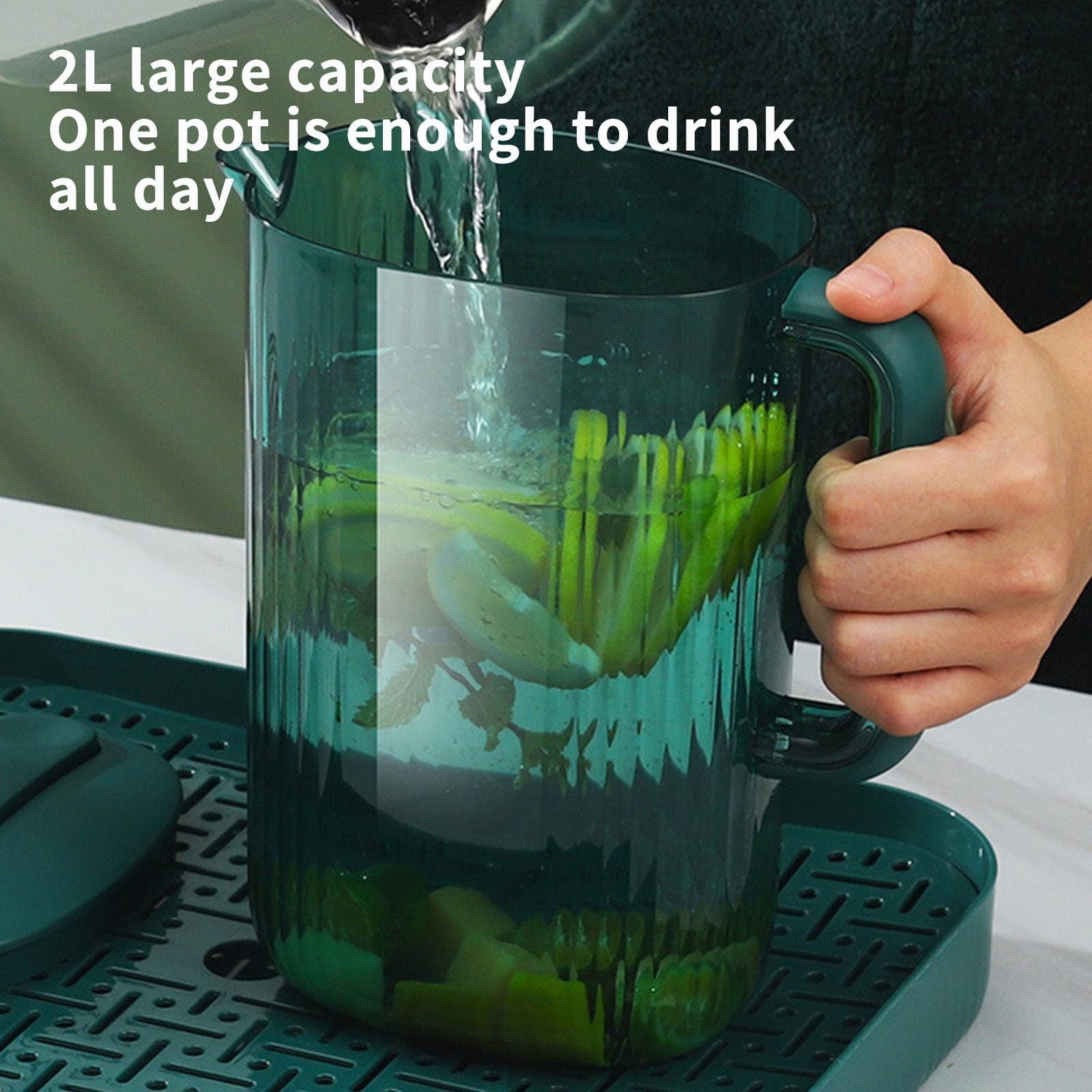 Clearance! Dusknt Transparent Water Bottle Drinking Utensils Green ...