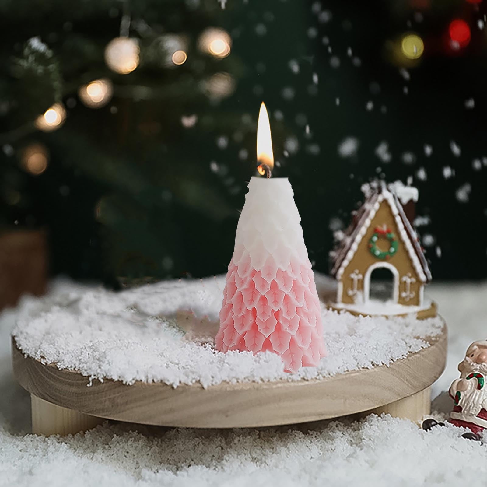 EGNMCR Christmas Scented Candle Christmas Tree Candles Xmas Wax Candles ...