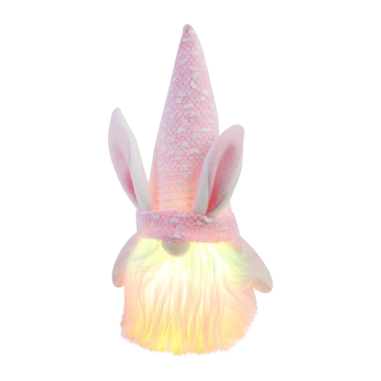 Clearance EGNMCR Easter Light Up Gnome Easter Decoration Ears Glowing ...