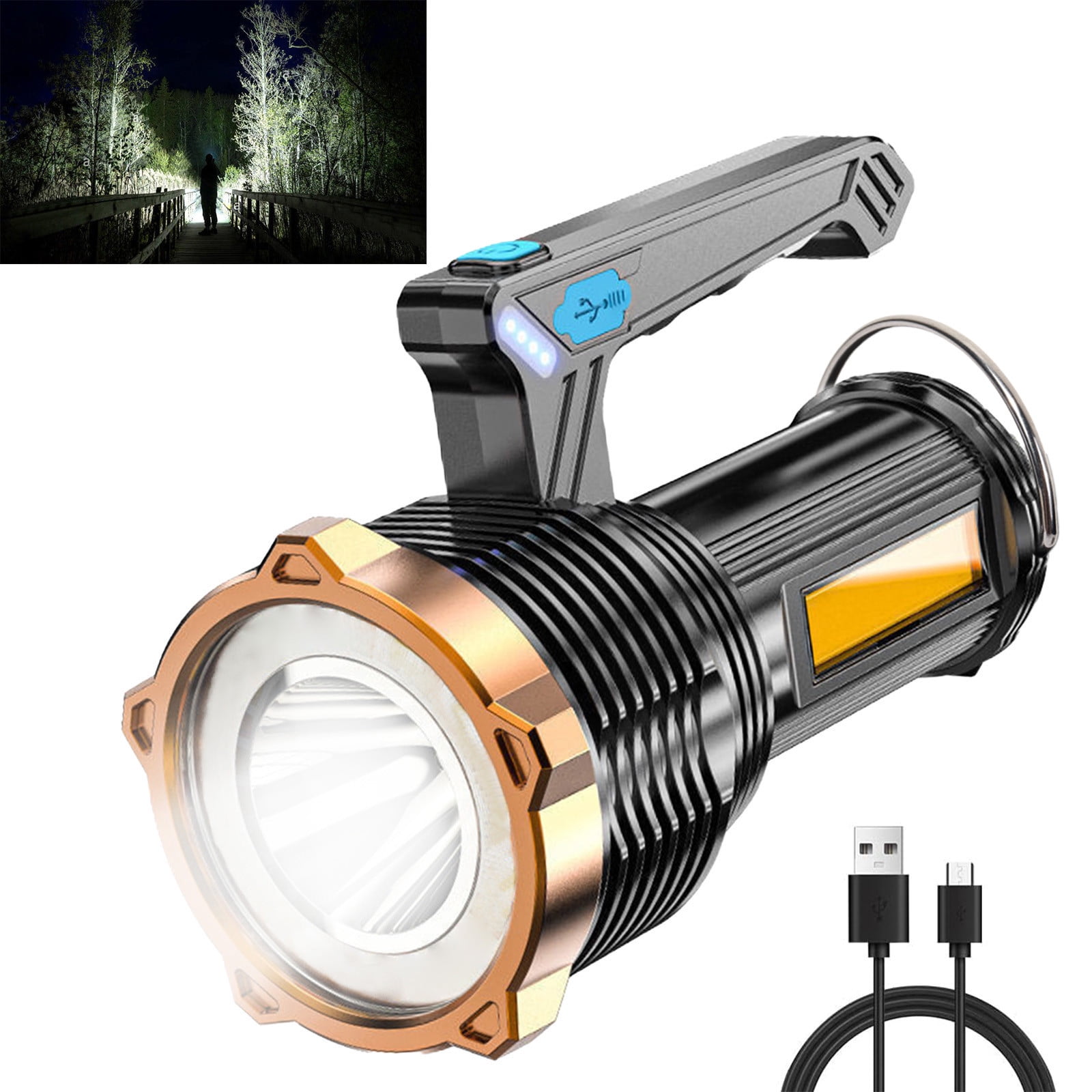 EGNMCR Flashlight High Lumens USB Rechargeable, Super Bright Led ...