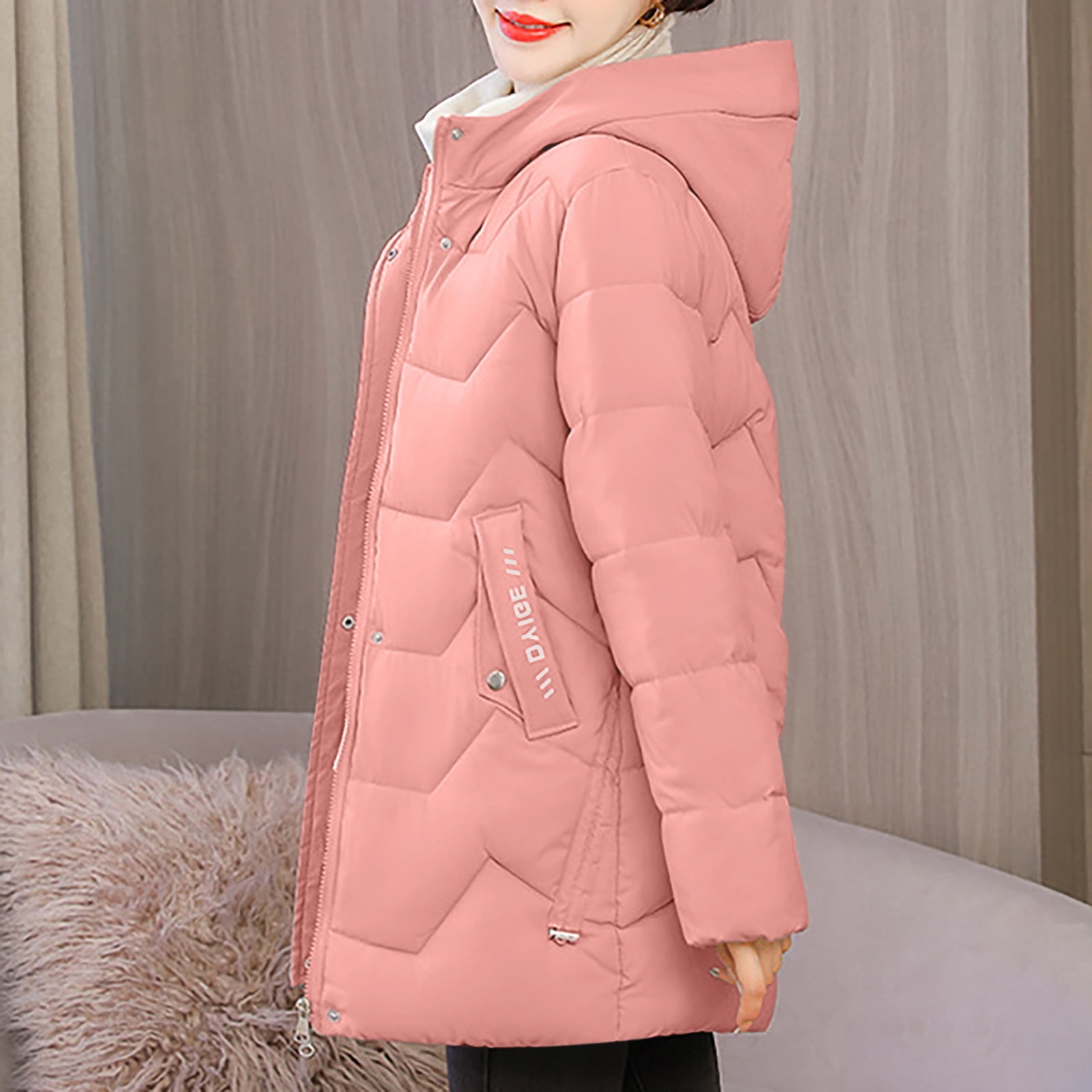 EGNMCR Women's Long Puffer Jacket Thickened Winter Oversized Coat ...
