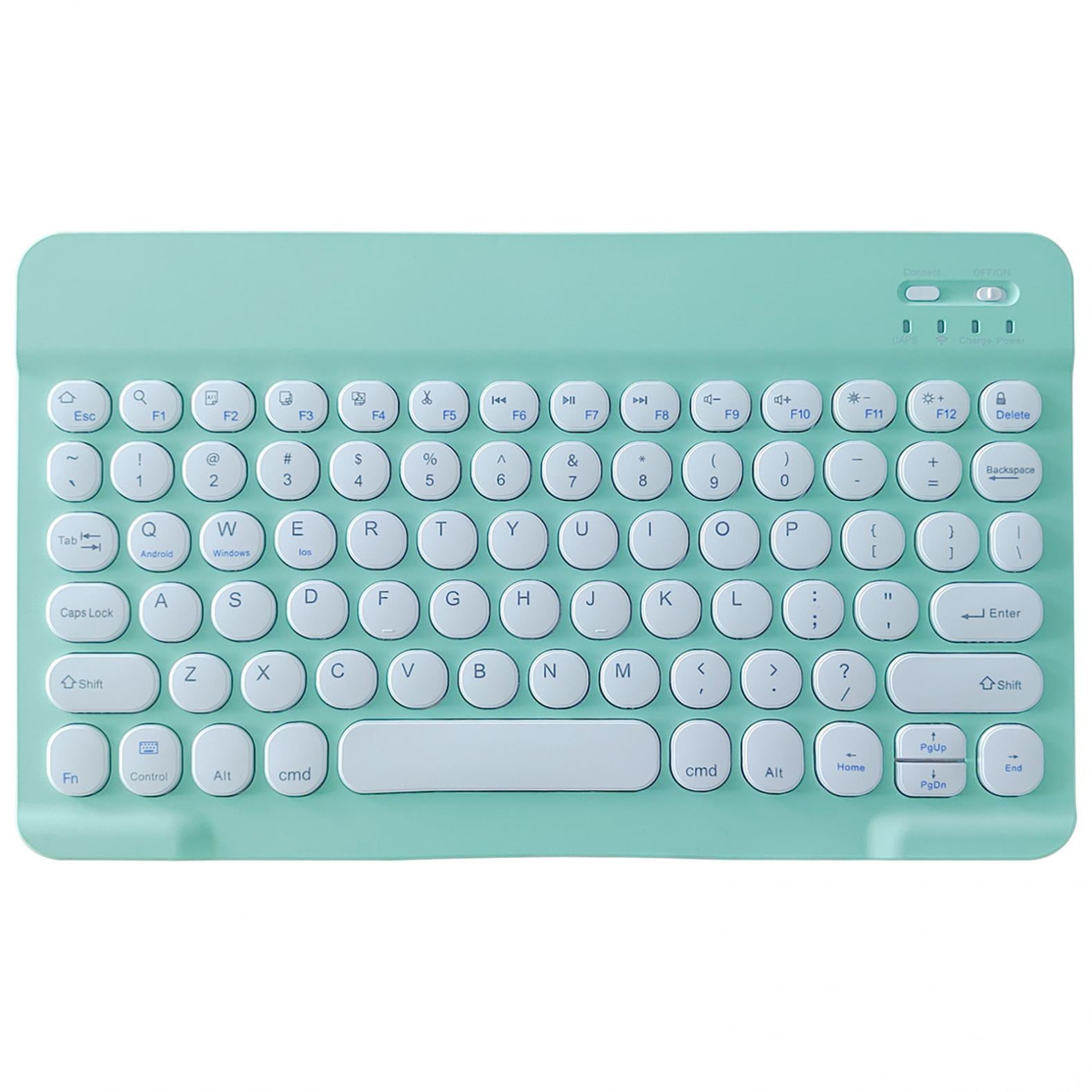 SDJMa Bluetooth Keyboard Color Backplane Keyboard Round Cap Keyboard ...