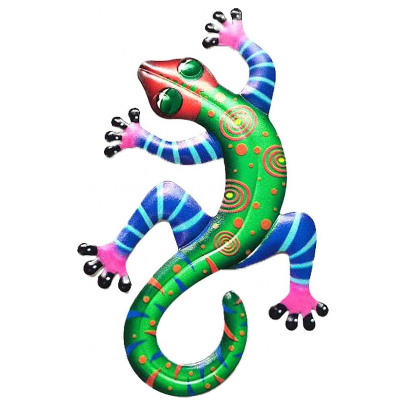 SDJMa Metal Lizard Wall Decor Outdoor Indoor Metal Wall Art Gecko ...