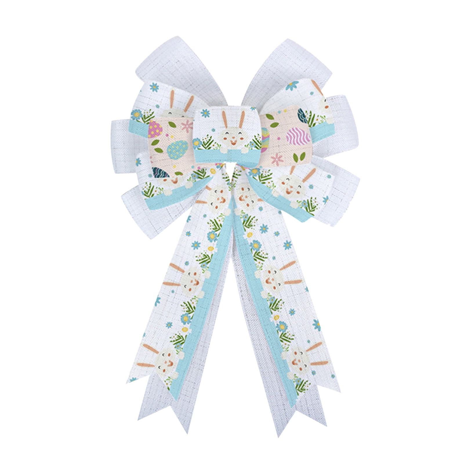 Clearance Easter Bow Wreath Easter Bunny Wreath Bow Easter Decoration ...