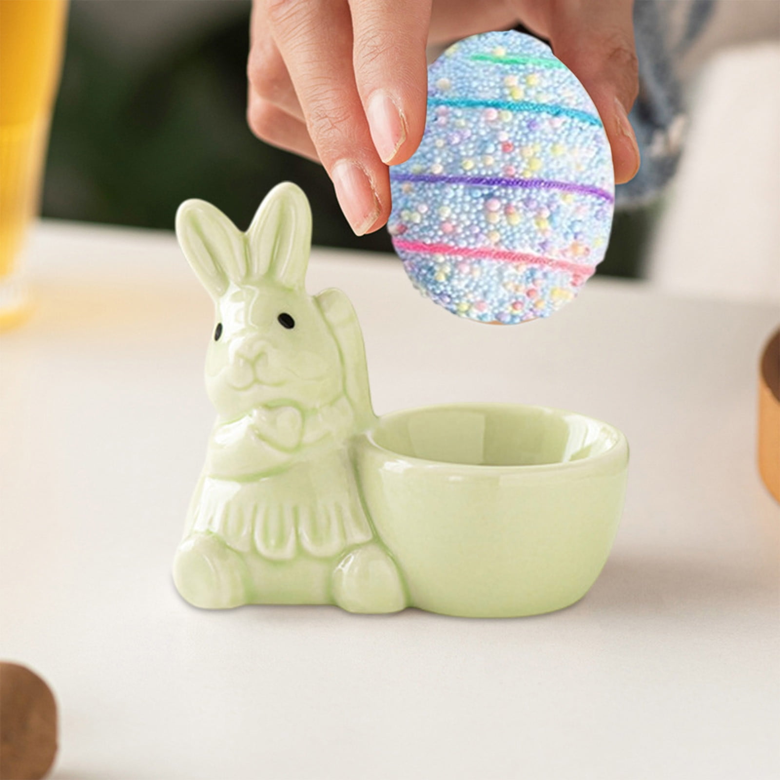 Clearance! Easter Bunny Porcelain Egg Cup for Soft Hard Boiled Egg ...