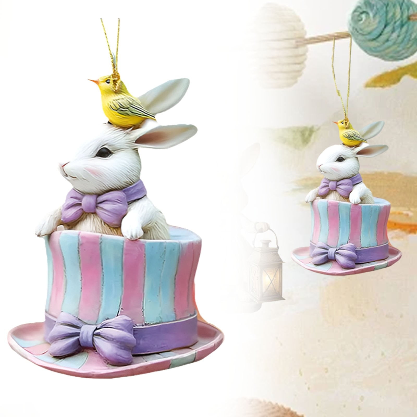 Clearance! Easter Hanging Sign, Tyeign Cute Acrylic Car Pendant 2D ...