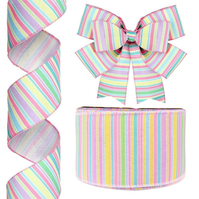 Clearance! Easter Printed Rabbit Eggs Decorative Ribbons Wire Edges ...