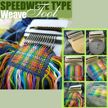 Austok Weaving Loom Kit,for Beginners Quickly Mending Jeans Socks, Mini ...