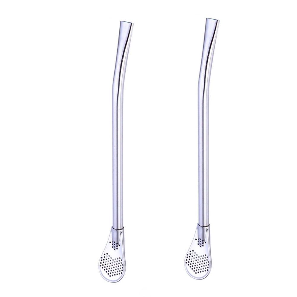 Clearance!Egooesam Straws,2Pcs Stainless Steel Drinking Tea Yerba Mate ...