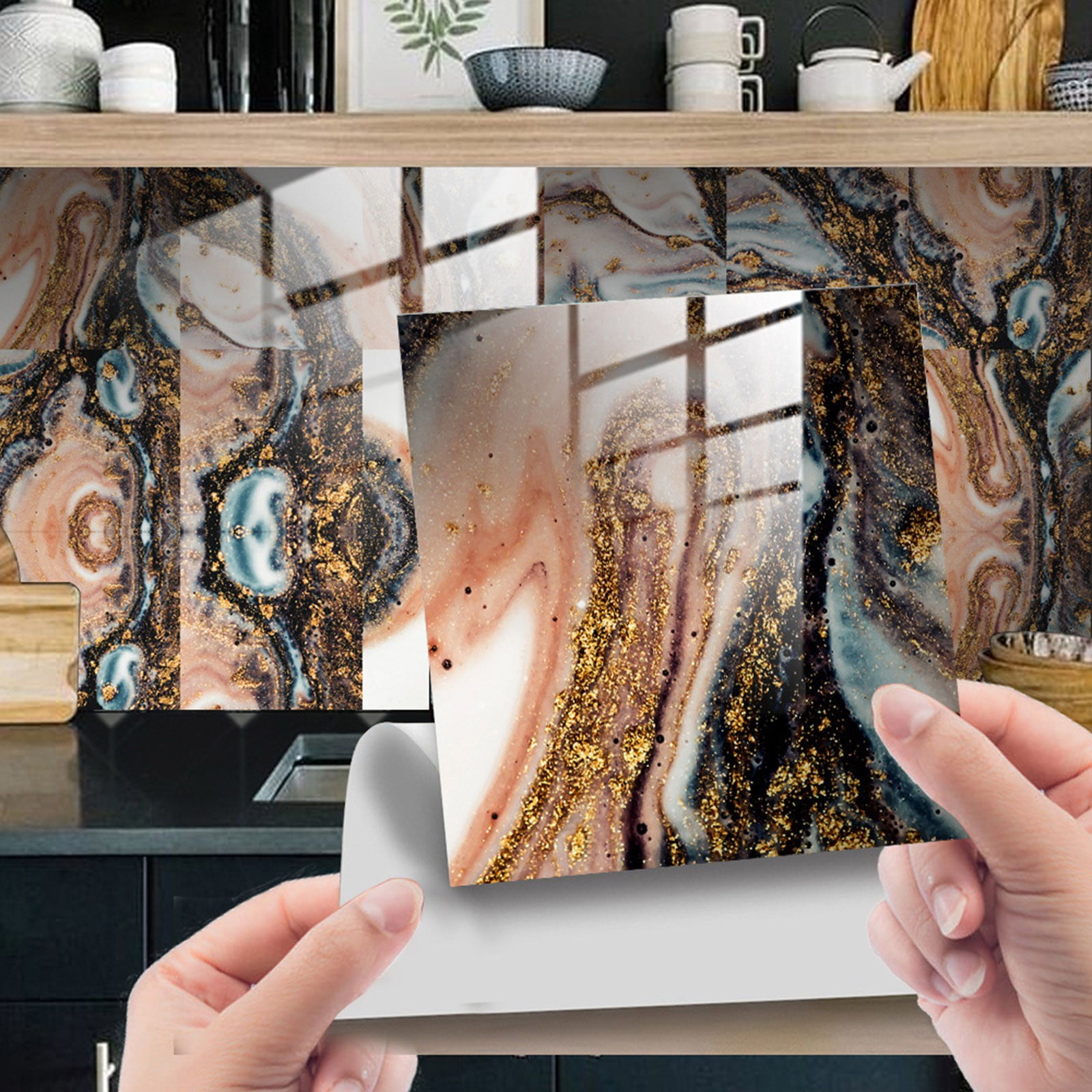 Clearance! Eguiwyn Peel and Stick Tile Stickers 3D Mosaic Crystal Tile ...