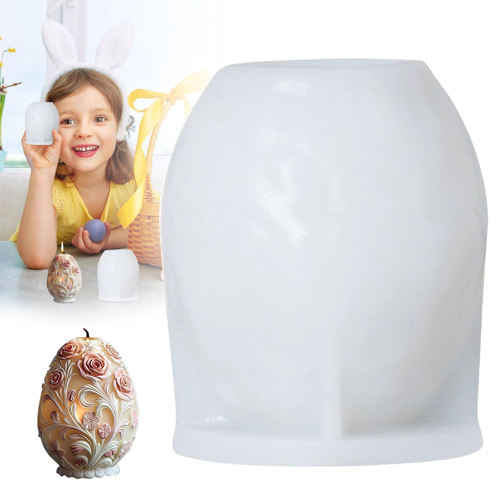 Clearance Epoxy silicone mold under $5,Easter Egg Candle Mould Reusable ...