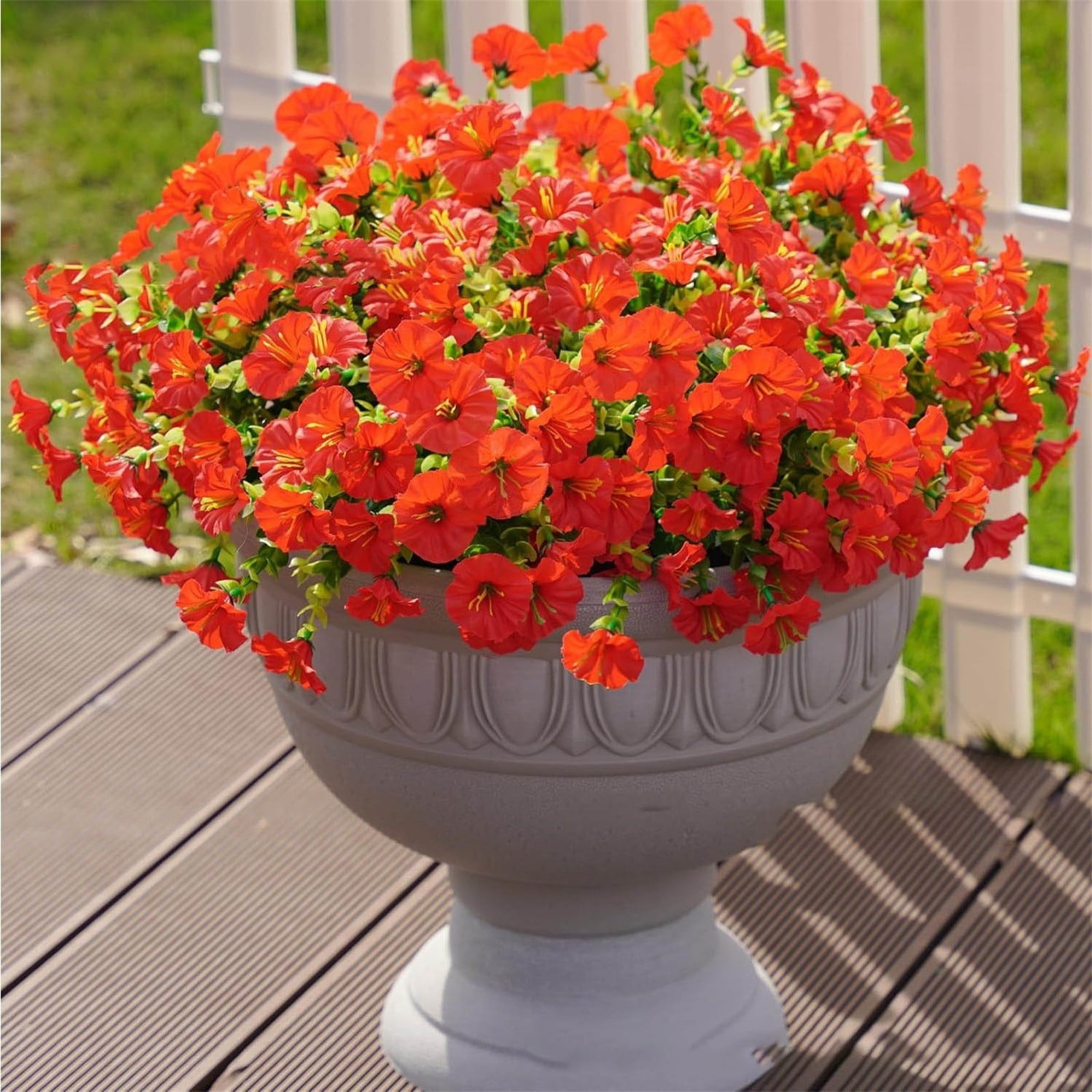 Clearance!Etsjal 2025 Upgraded UV Resistant Artificial Outdoor Flowers ...