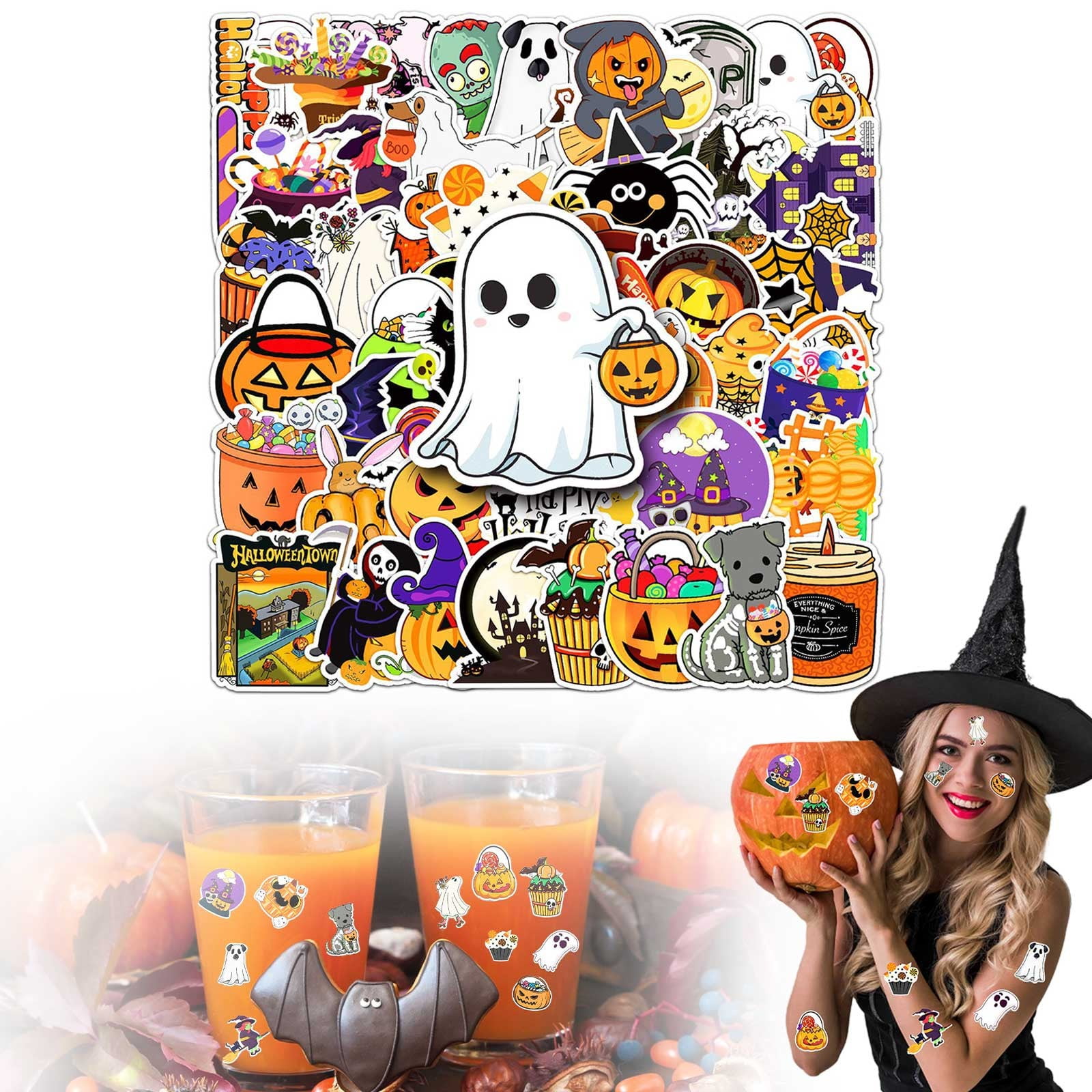 Clearance Event & Party under $5,Halloween Stickers Halloween Pumpkin ...