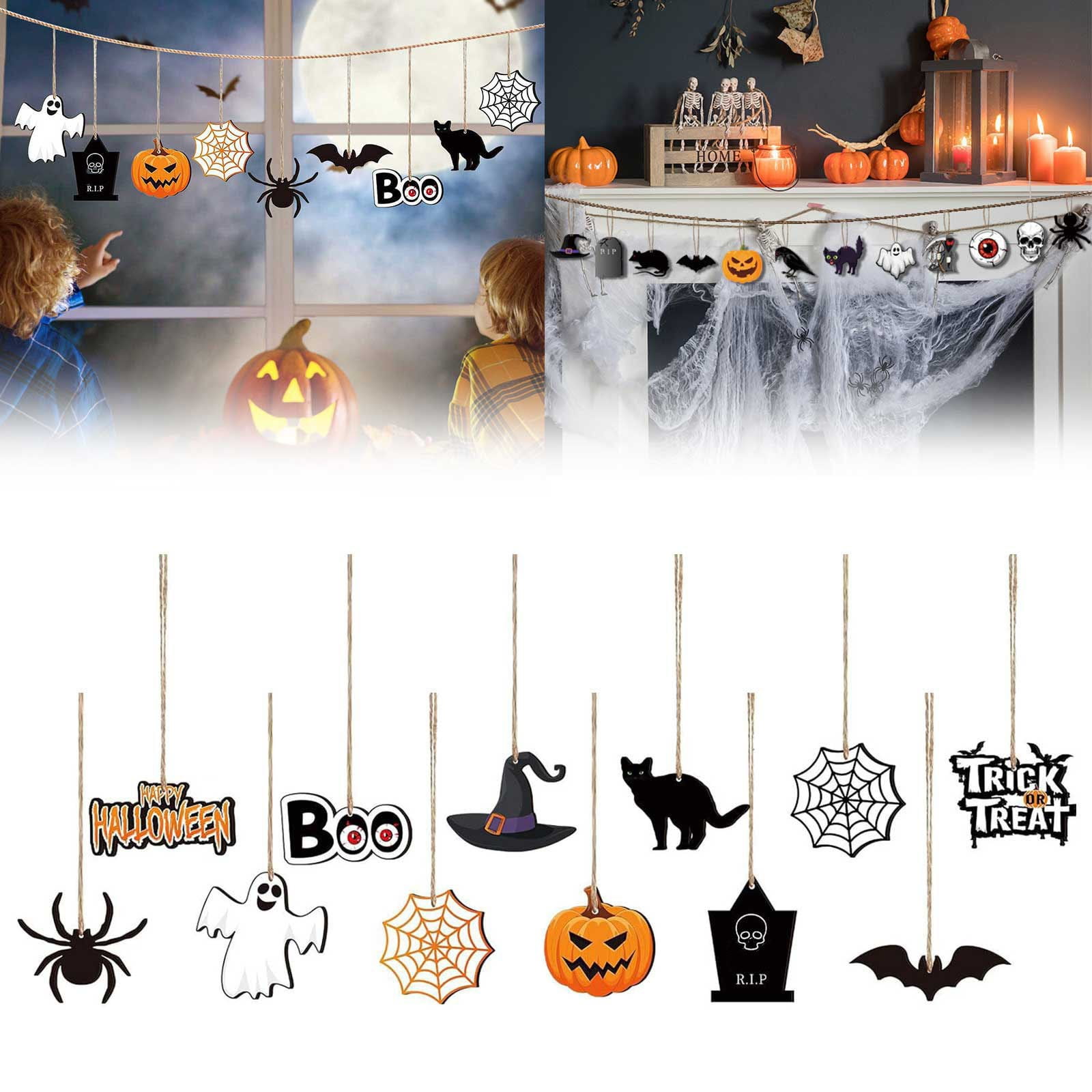 Clearance Event & Party under $5,Halloween Wooden Hanging Ornaments ...
