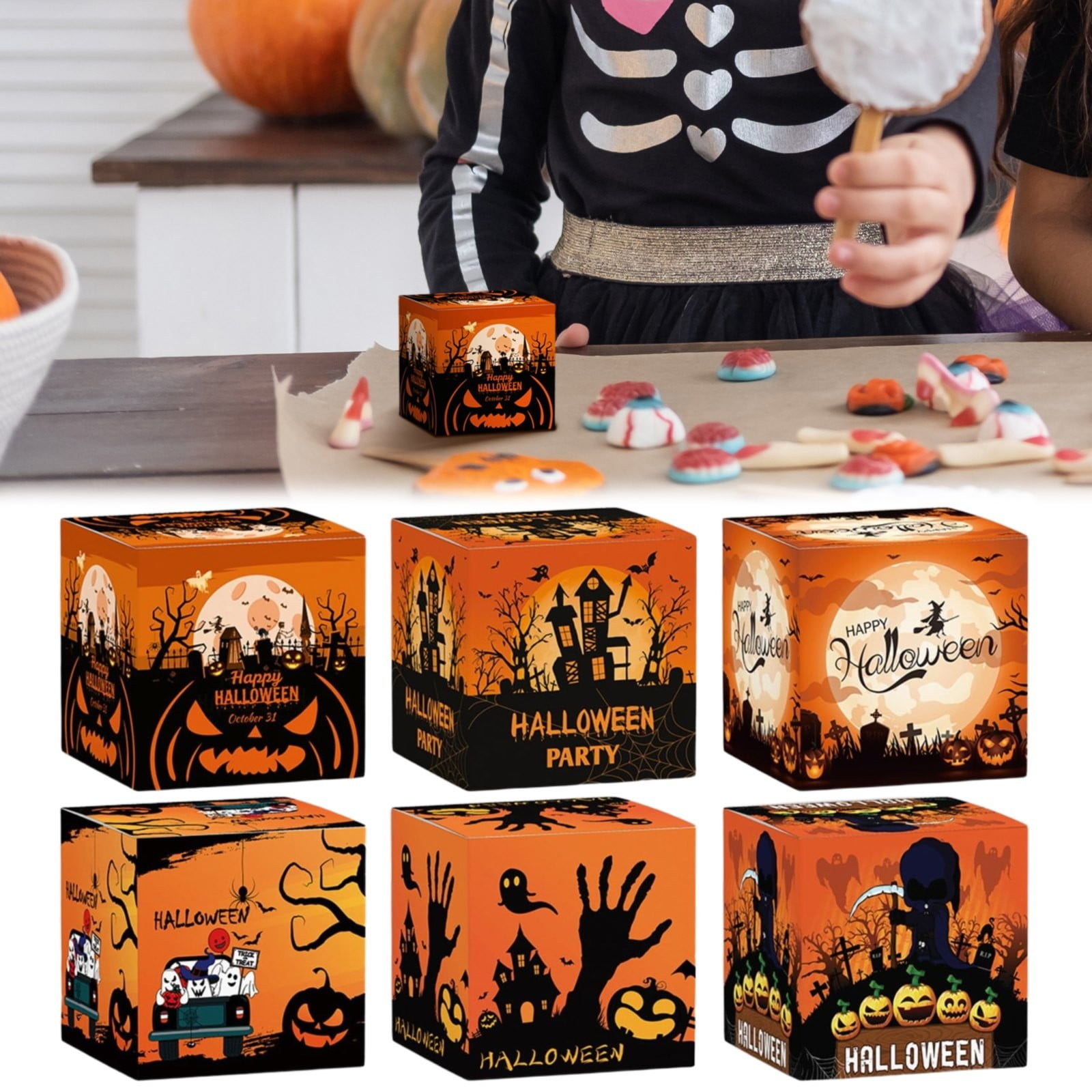 Clearance Event & Party under $5,Halloween Decoration Paper Candy Snack ...