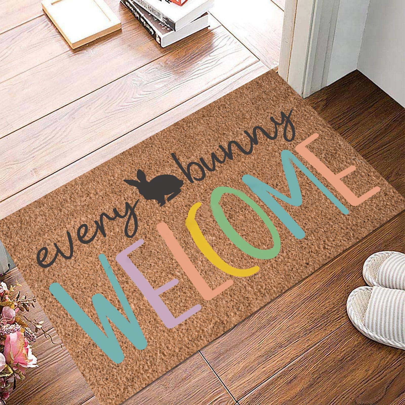 Clearance Ewgqwb Easter Door Mat Funny Easter Bunny Funny English Door ...