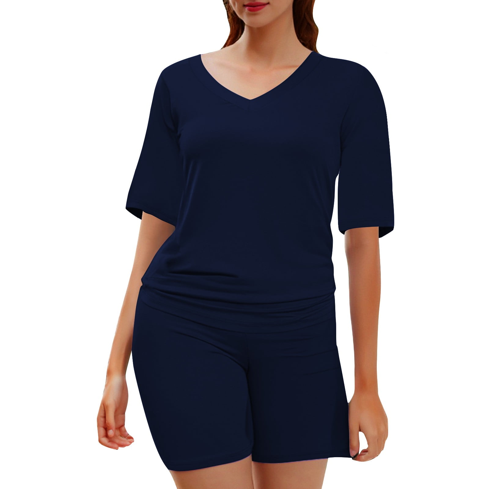 Clearance！ FADAACAI Lounge Wear Two Outfits For Women Short Sleeve ...