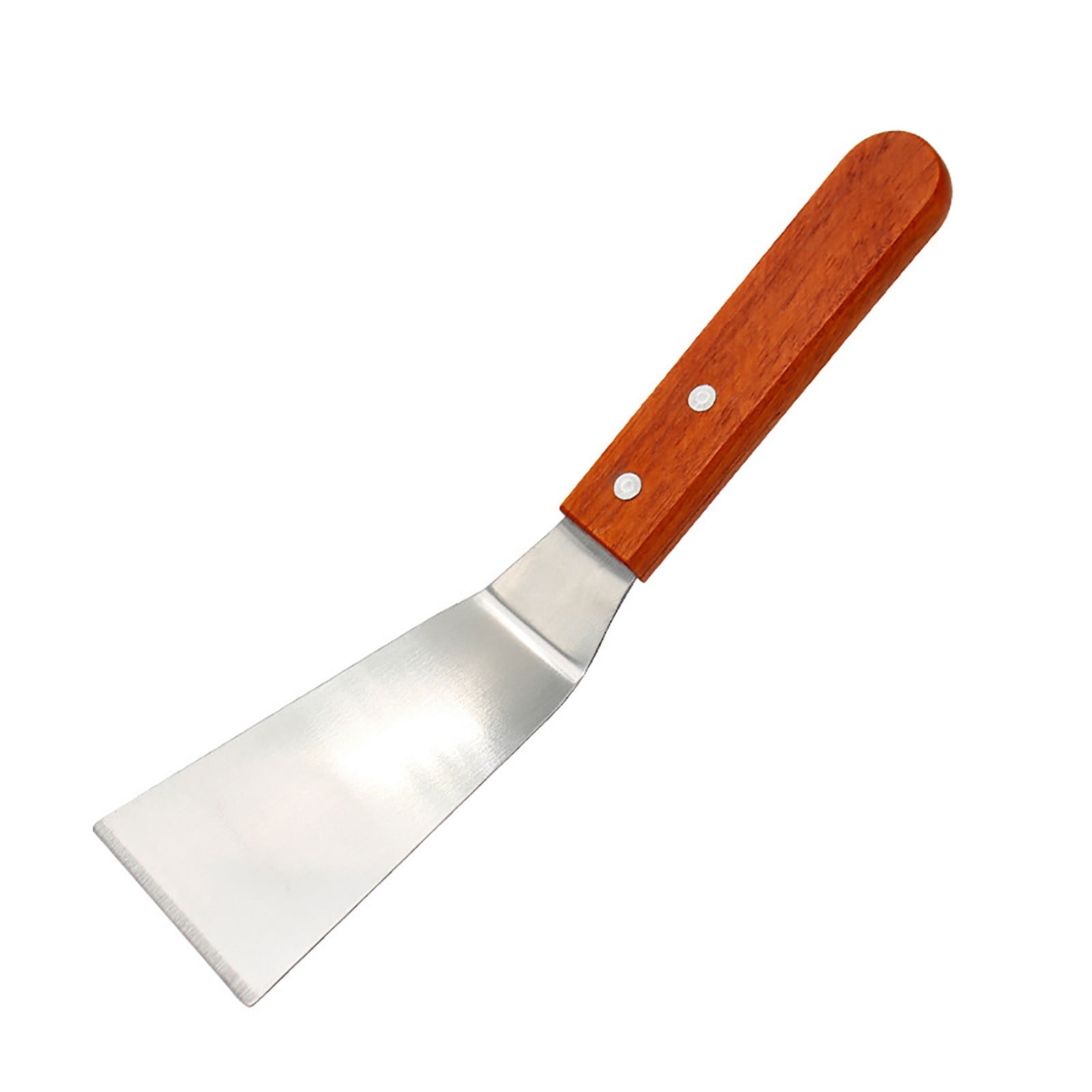 Clearance！FNGZ Kitchen Spatula Wooden Handle Stainless Steel Frying ...