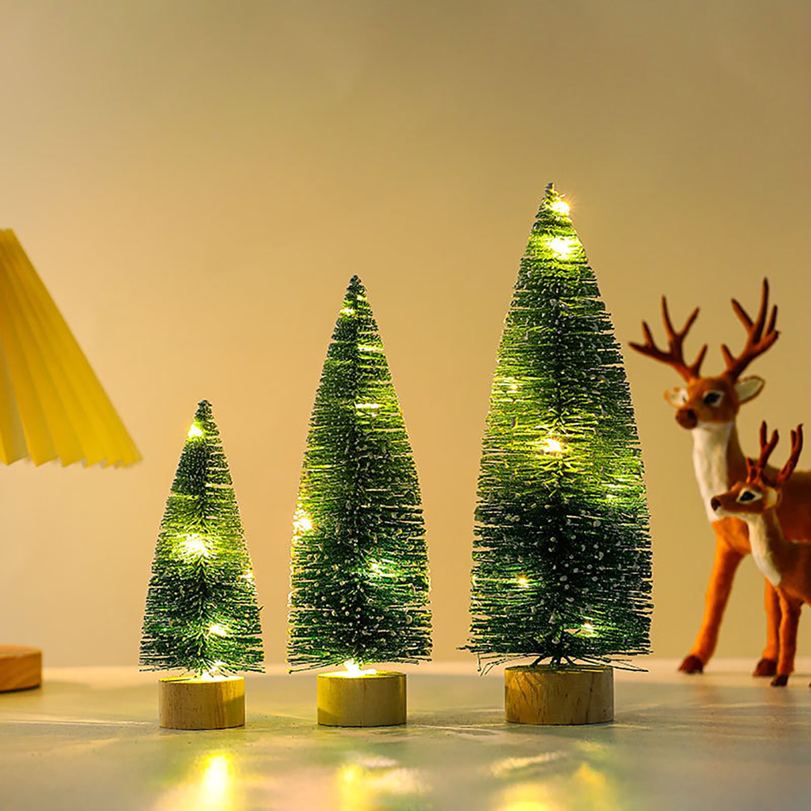 Clearance! FNYOXU Mini Christmas Tree With Lights, Small Pine Tree ...