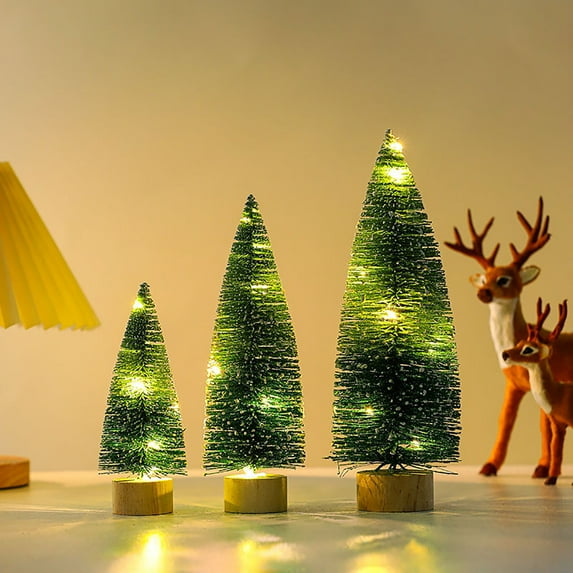 Clearance! FNYOXU Mini Christmas Tree With Lights, Small Pine Tree ...