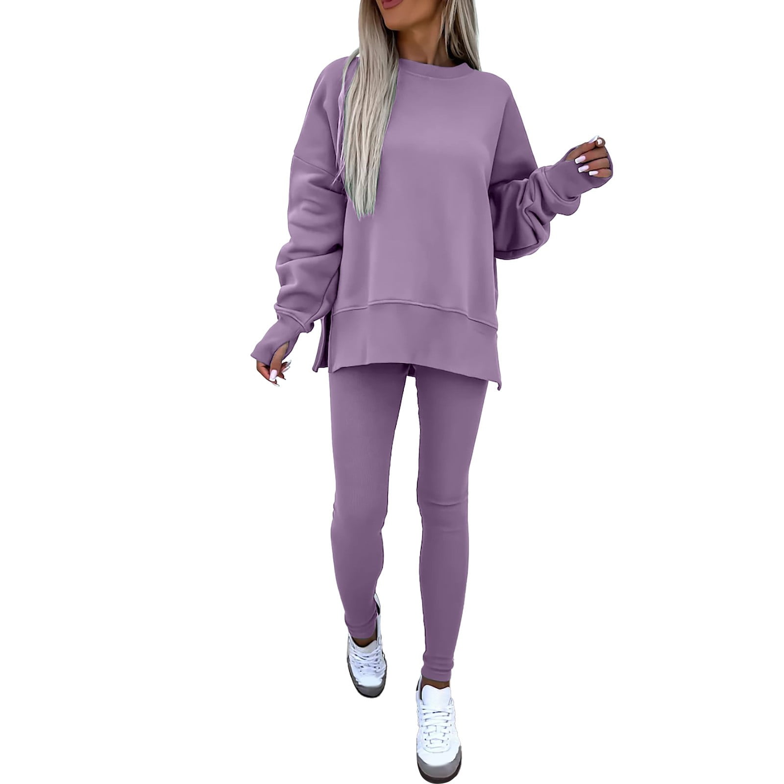 Clearance FUNUONY Sweatsuits Women 2 Piece Outfit 2 Piece Outfits Long ...