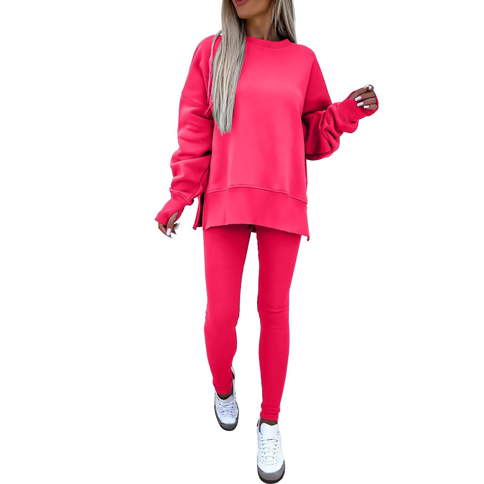 Clearance FUNUONY Sweatsuits Women 2 Piece Outfit 2 Piece Outfits Long ...