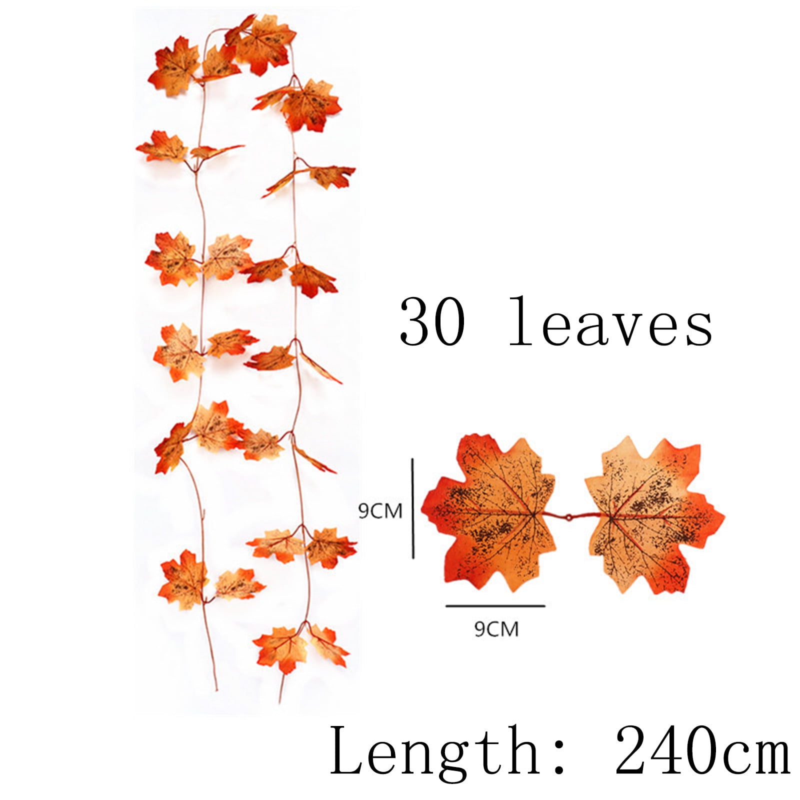Clearance Fake Flower! Fall Decor Festival Simulation Maple Leaf Rattan ...