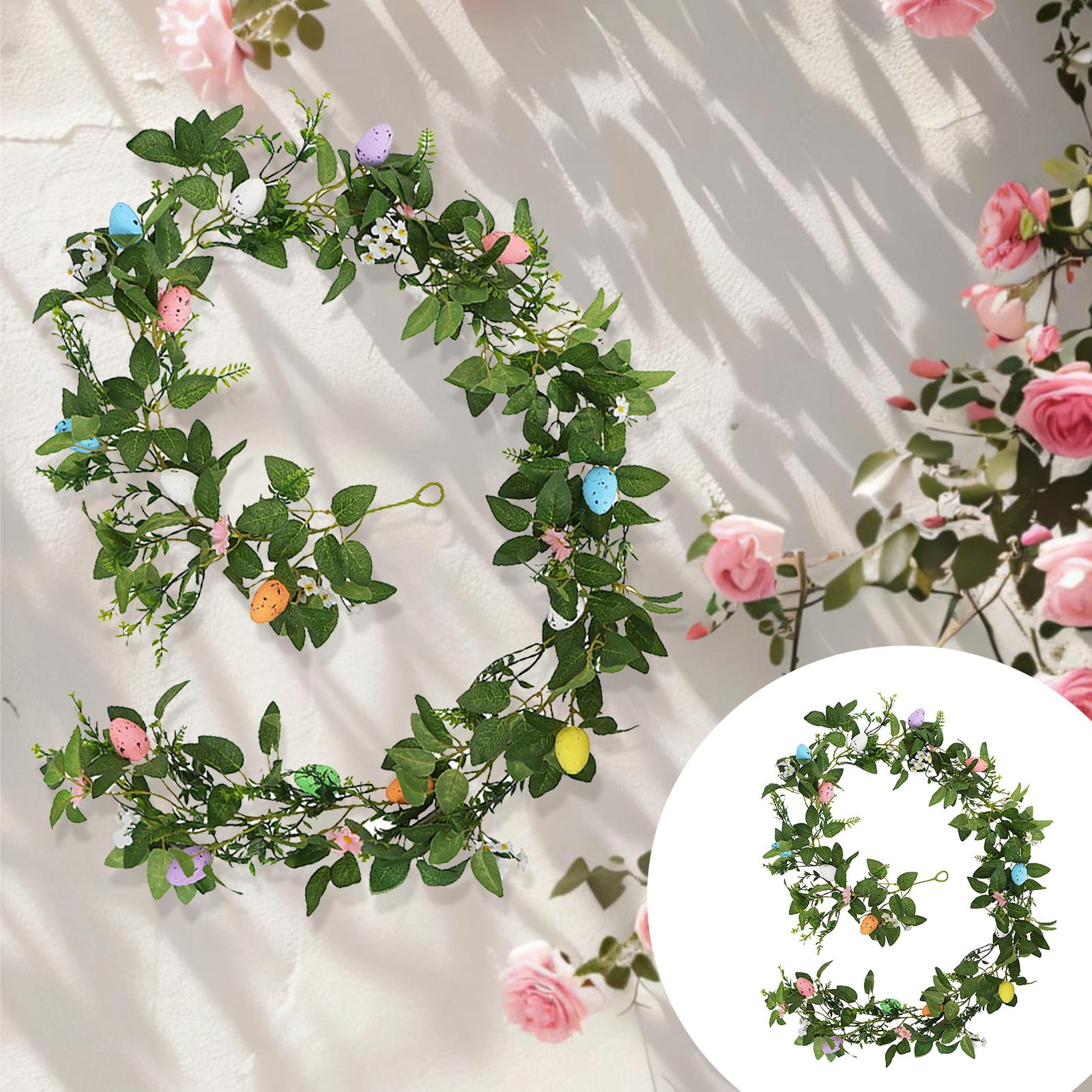 Clearance Fake Flower! Garland Single Fork Natural Garland Artificial ...