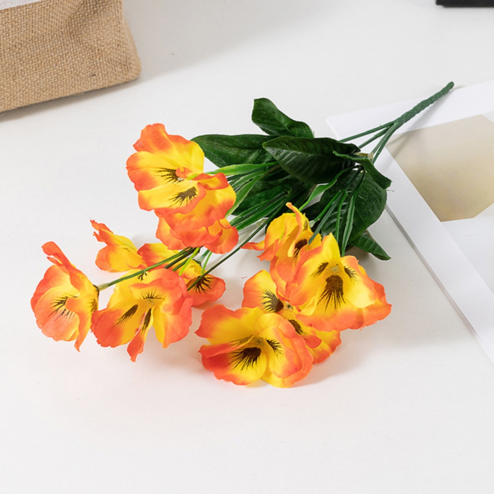 Clearance!Fake Plants,Room Decor,Artificial Flowers Pansy African Small ...