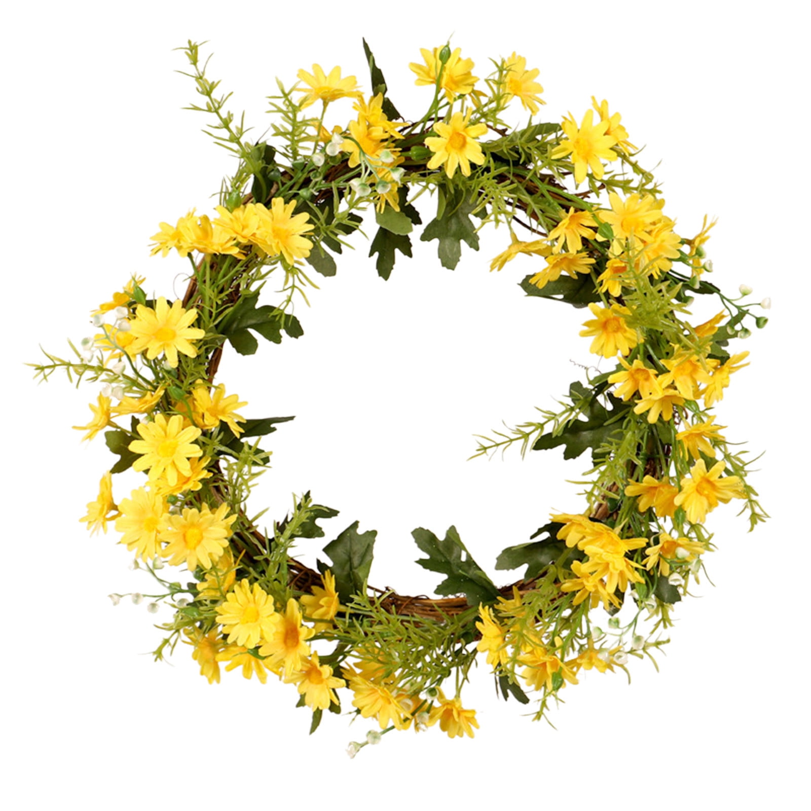 Clearance Fake Plants! Spring Leaf Wreath Plastic Artificial Plants ...