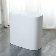 Nine Stars 3.2 Gallon Trash Can, Plastic Touchless Bathroom Trash Can ...