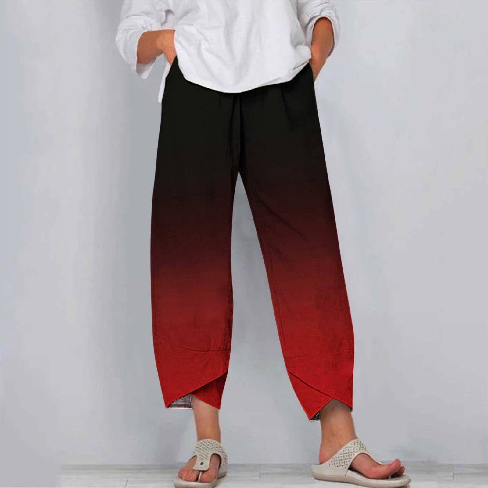 Clearance Fashion Ladys High Waisted Pants Women's Fashion Summer ...
