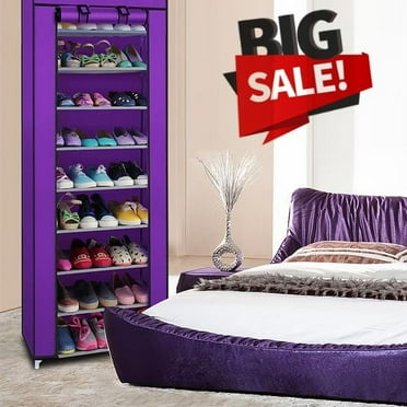 Gixusil 4 Tiers 8 Pairs Z-Type Non-Woven Fabric Installation-Free Shoes ...