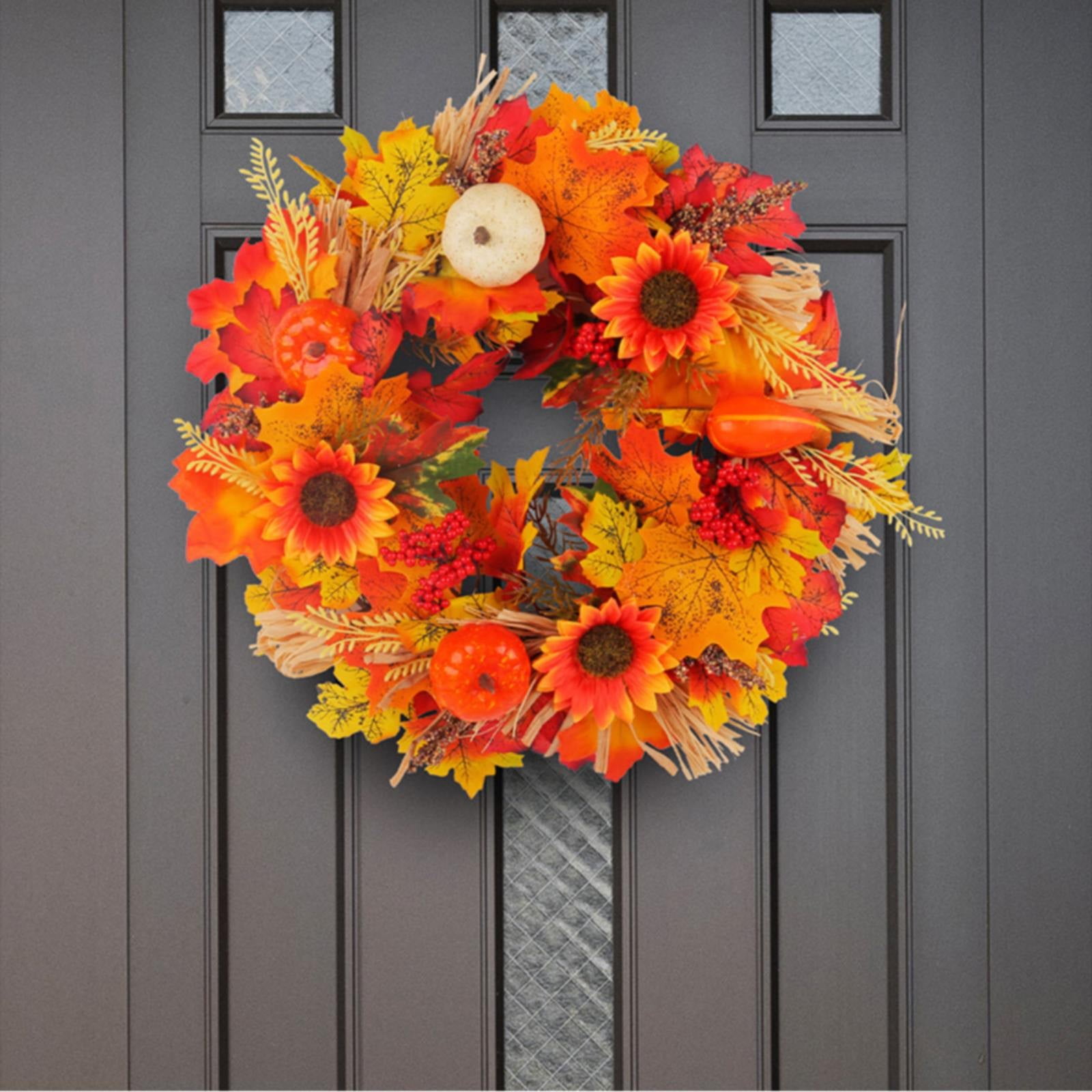 Clearance! Feinib Halloween Wreath Kits, Fall Wreaths for Front Door ...