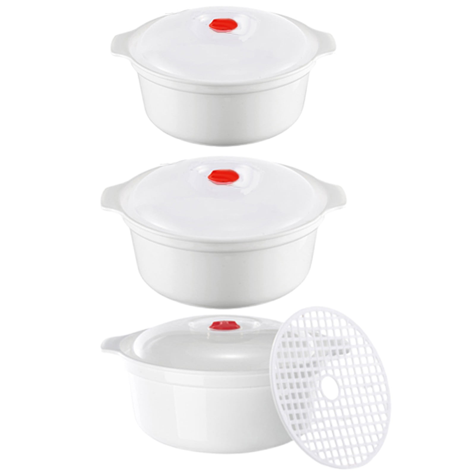 Clearance! Feinib Microwave Safe Bowls Microwave Bowl with Lid Heating ...